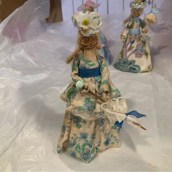 Hand Crafted | Accents | Vintage Victorian Era Dressed Peg Doll W ...